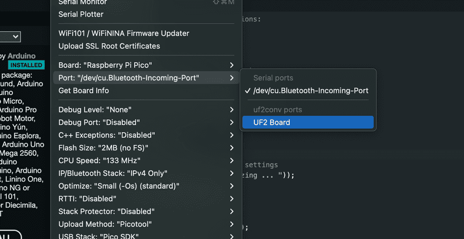 Programming the Raspberry Pi Pico in Arduino IDE on a Mac | Jay Gould